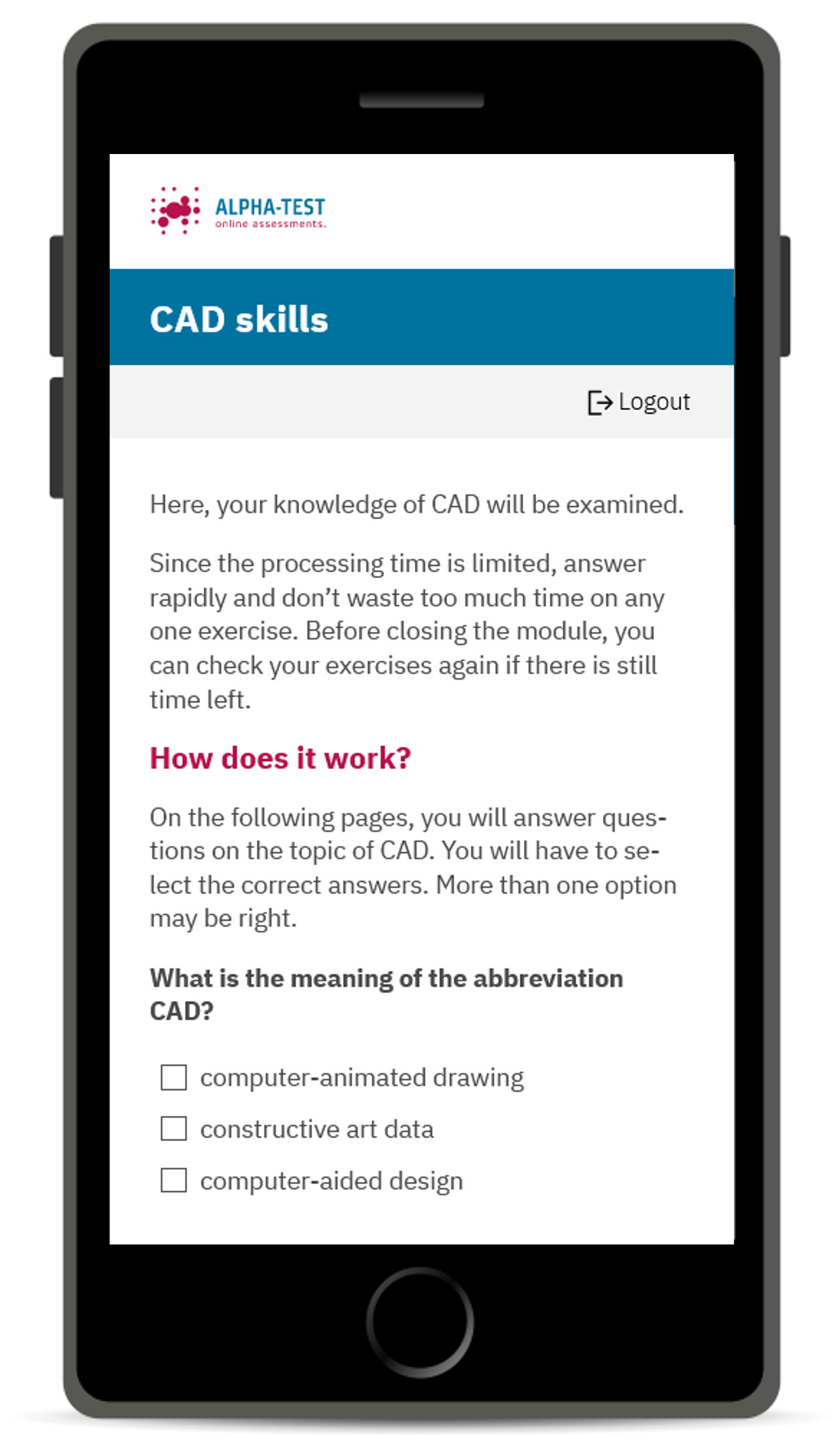 AT-CAD - Knowledge of CAD | ALPHA-TEST